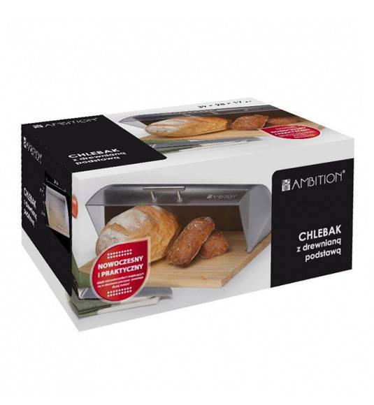 AMBITION LOGAN Chlebak 38x28x16 cm / drewniana podstawa - sklep ...