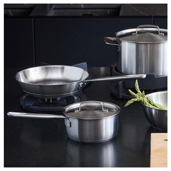 FISKARS ALL STEEL Komplet garnków 6 el (1,5l 3l 5l) z pokrywkami | stal ...